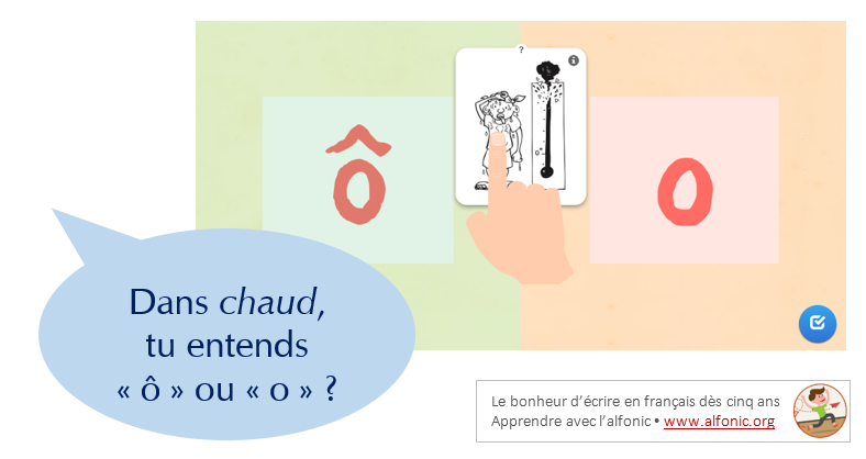 Est-ce que j’entends « ô » ou « o » ? – Écrire et lire avec l’alfonic